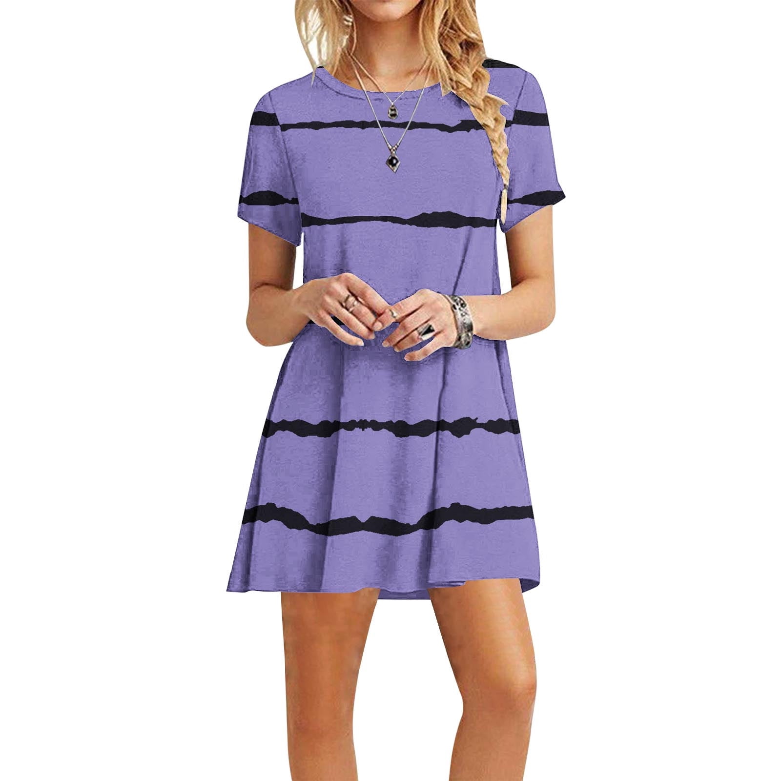 BONIXOOM Sexy Dresses for Women Date Night Multi-theme Party Crew Neck ...