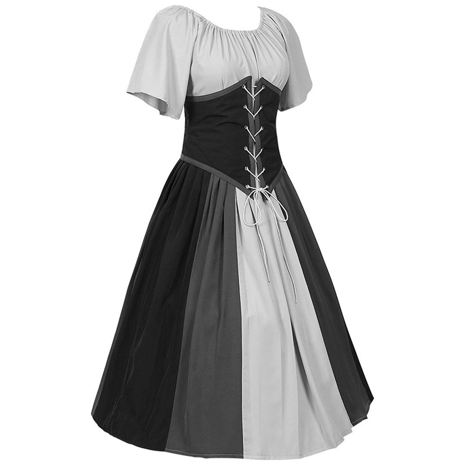 Bonixoom Sexy Dresses For Women Date Night Multi Theme Party Round Neckline Tab Short Sleeve