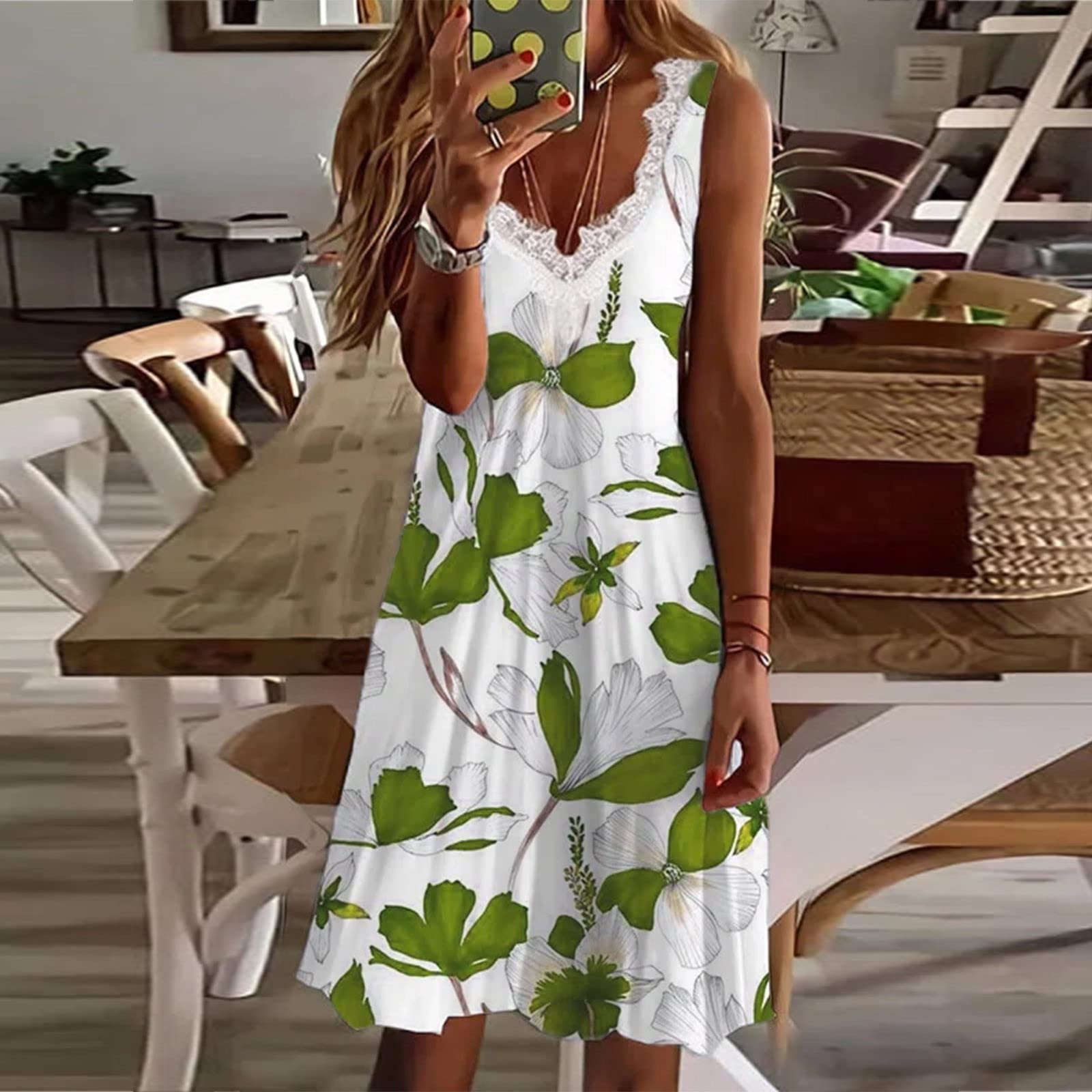 BONIXOOM Sexy Dresses for Women Date Night Multi-theme Party V-Neck Tab ...