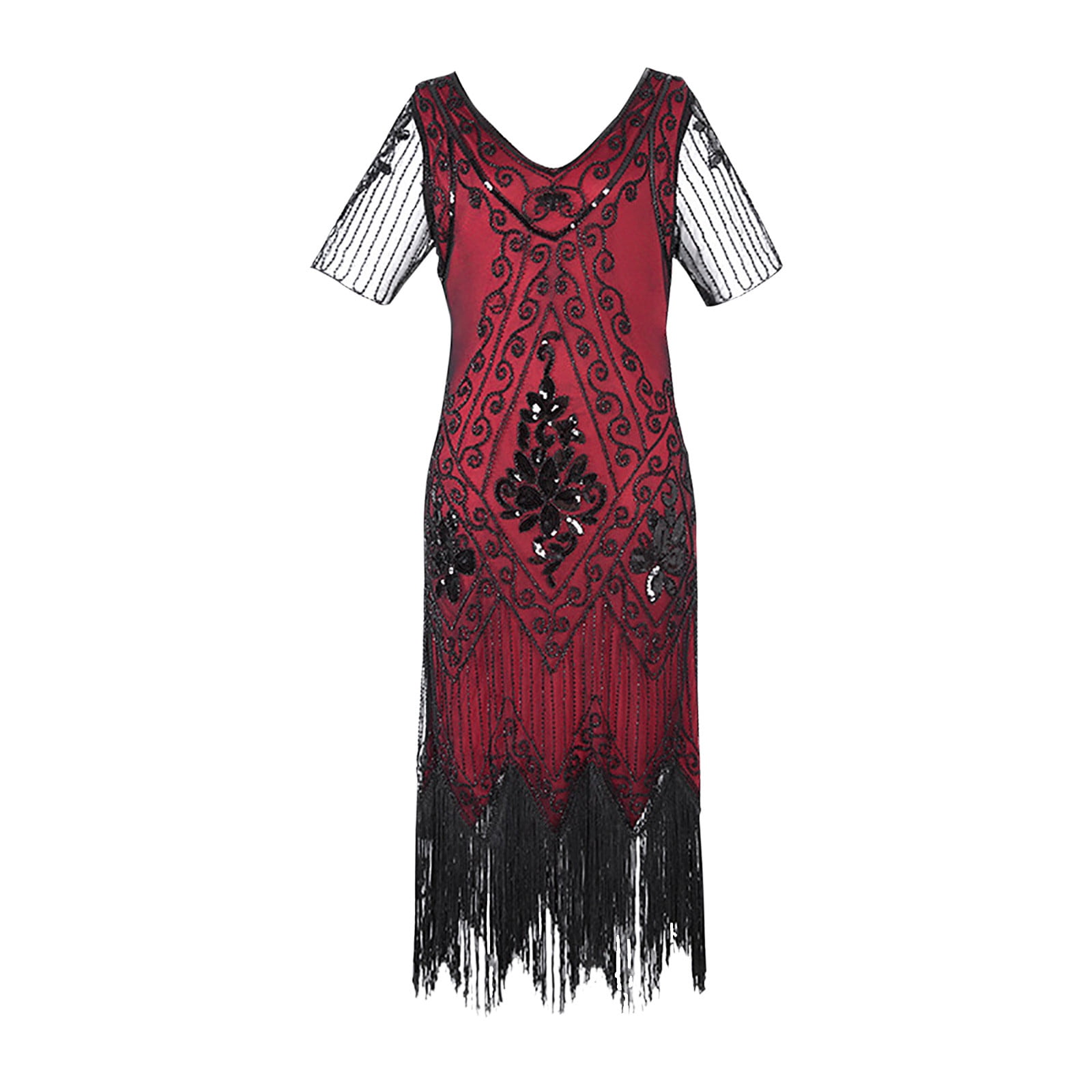 BONIXOOM Sexy Dresses for Women Date Night Retro Party V-Neck Tab Short ...