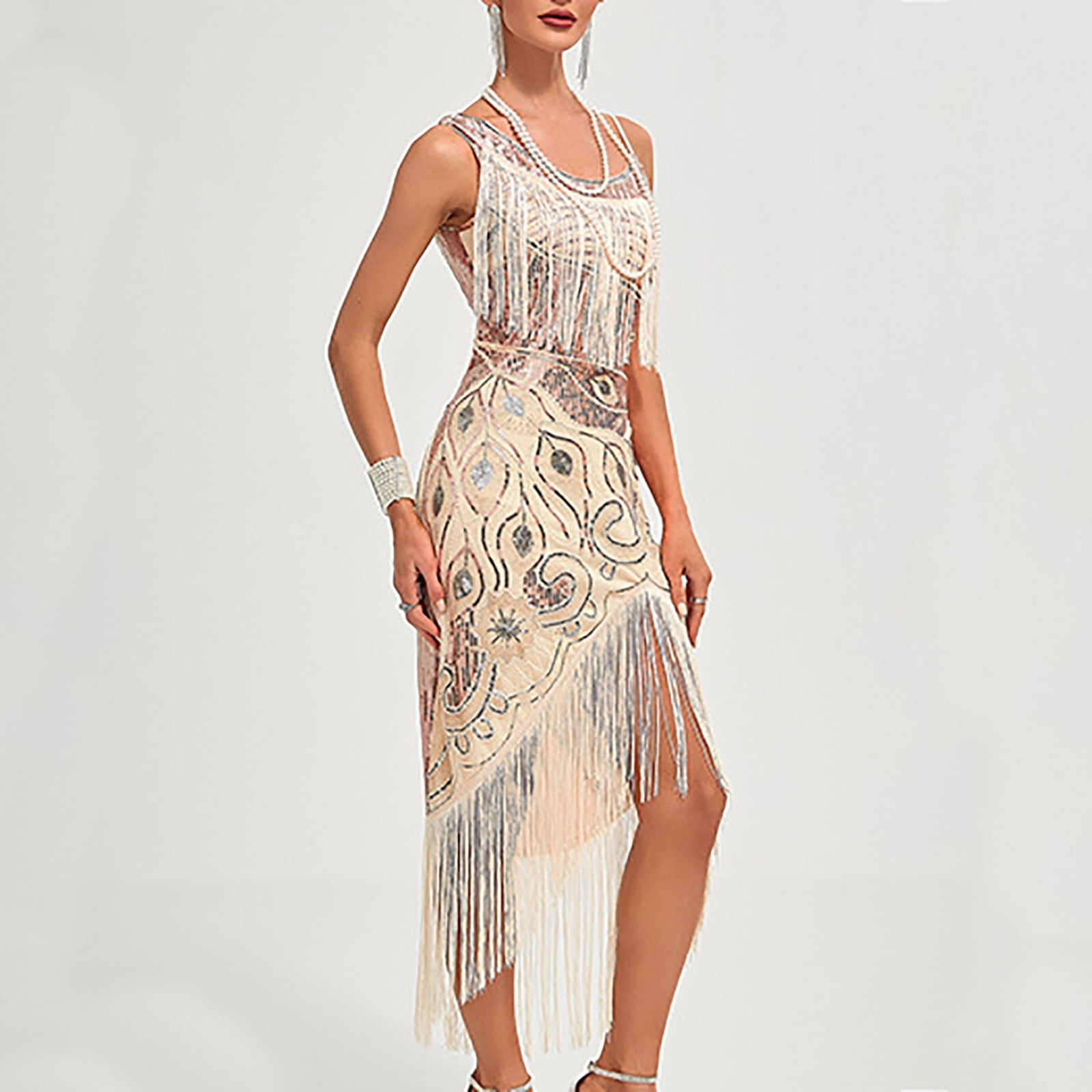 BONIXOOM Sexy Dresses for Women Date Night Retro Party V-Neck Tab ...