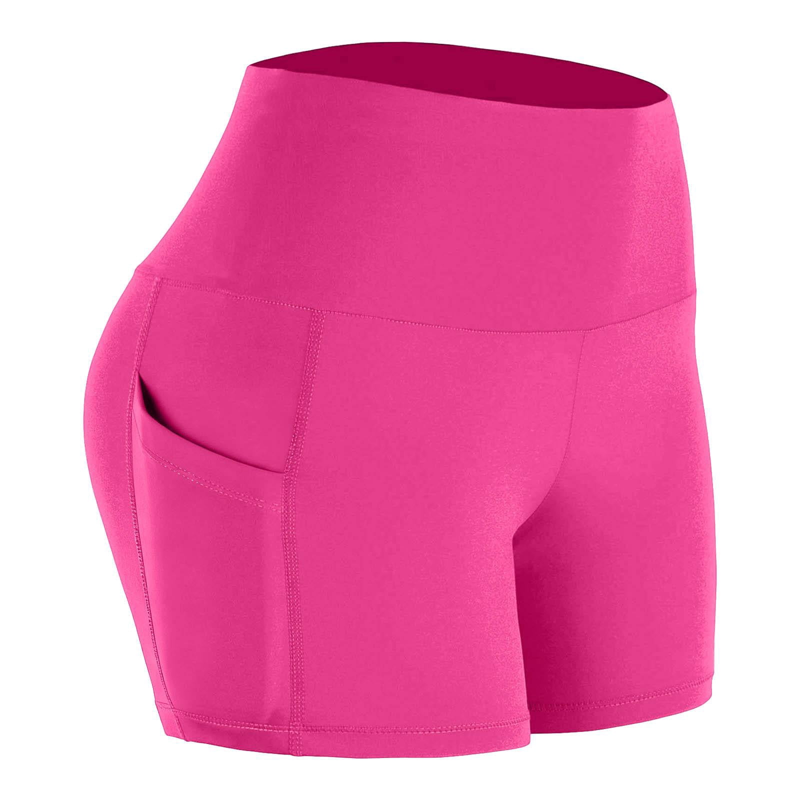 BONIXOOM Shorts Women, High Waist Biker Shorts with Side Pockets, Tummy ...