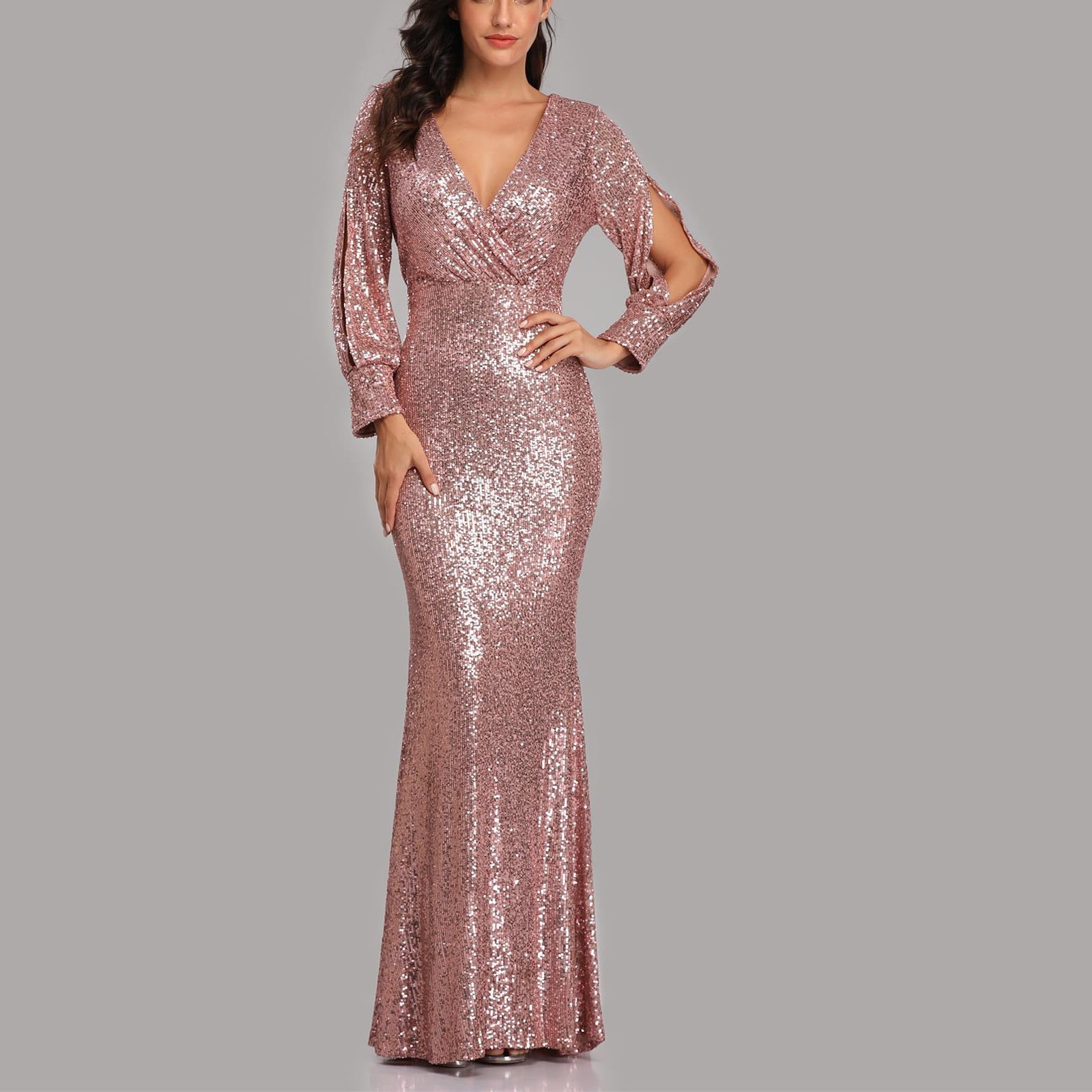 BONIXOOM Spring Dresses For Women 2024 Multi-theme Party V-Neck Tab ...