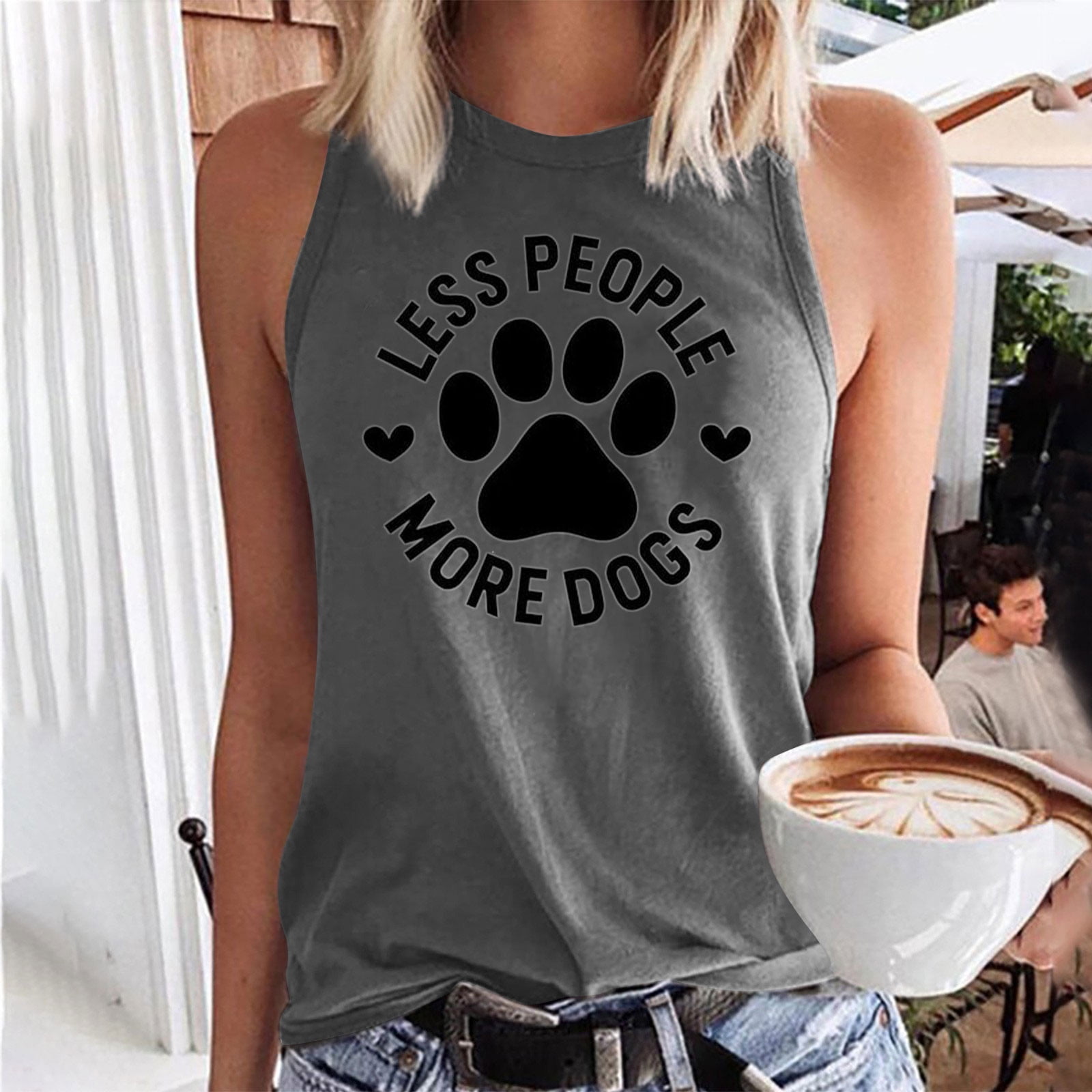 BONIXOOM Tank Top For Women Round Neckline Active Fit Dance Party ...