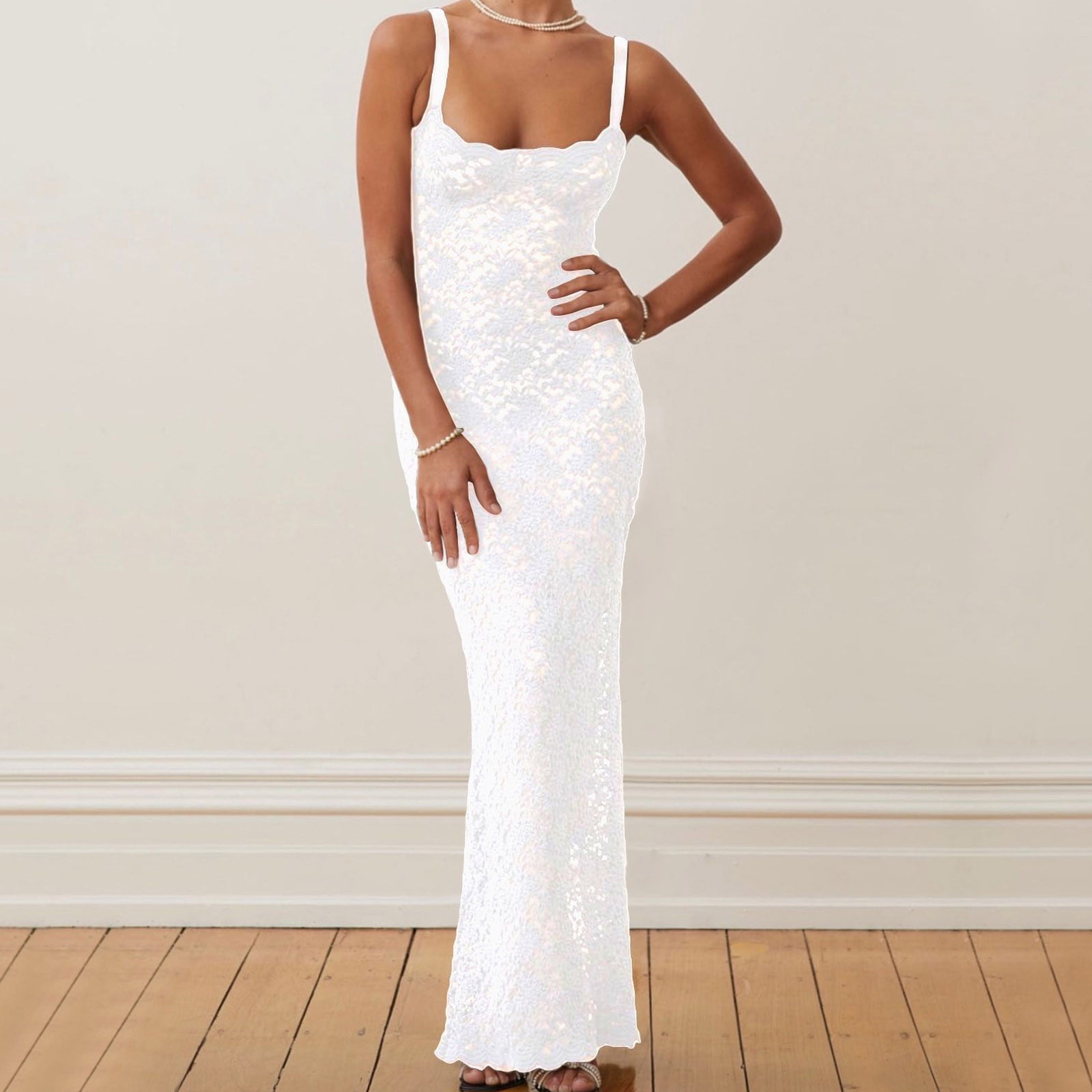 BONIXOOM Womens Summer Dresses Fashion savings Pull-On Round Neckline ...