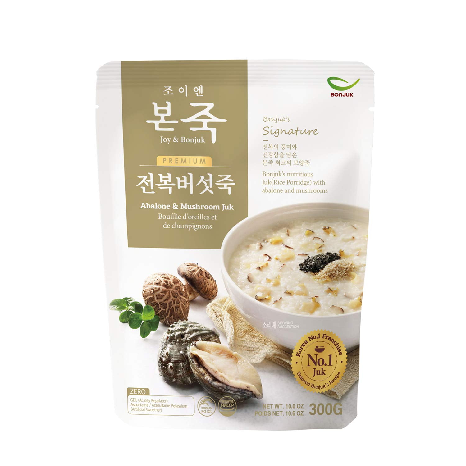 BONJUK Abalone & Mushroom BCA3 (Juk) Rice Porridge - Ready to eat meal ...