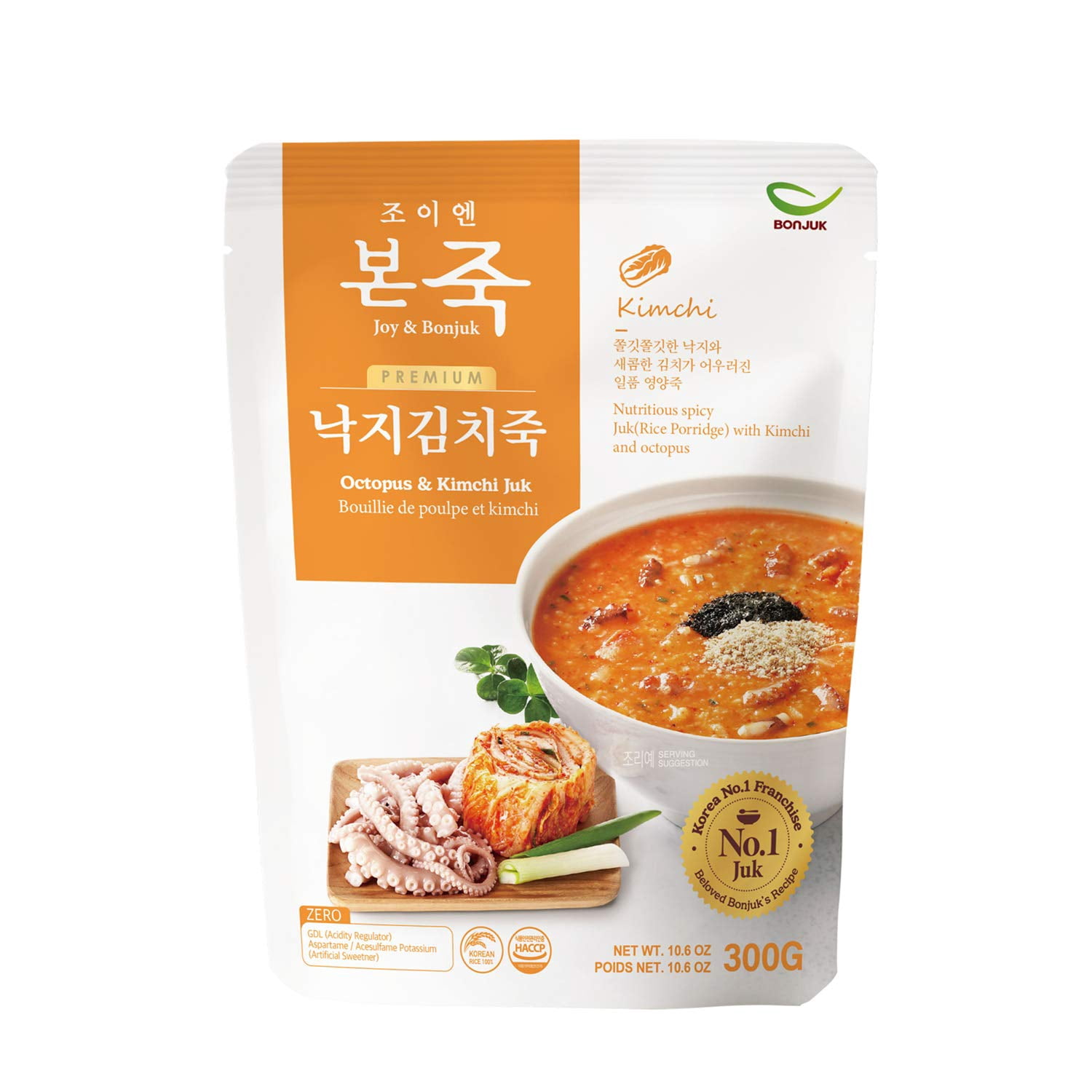 BONJUK Octopus & Kimchi IFF17 (Juk) Porridge - Korean soup stew Kfood ...
