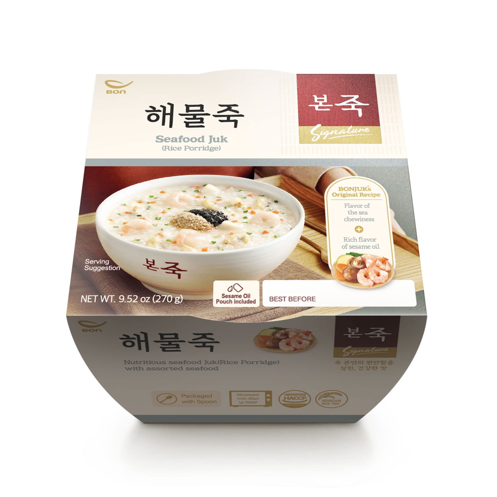 BONJUK Seafood Juk(Porridge) Bowl TSF6 - Korean soup stew Kfood, Hearty ...