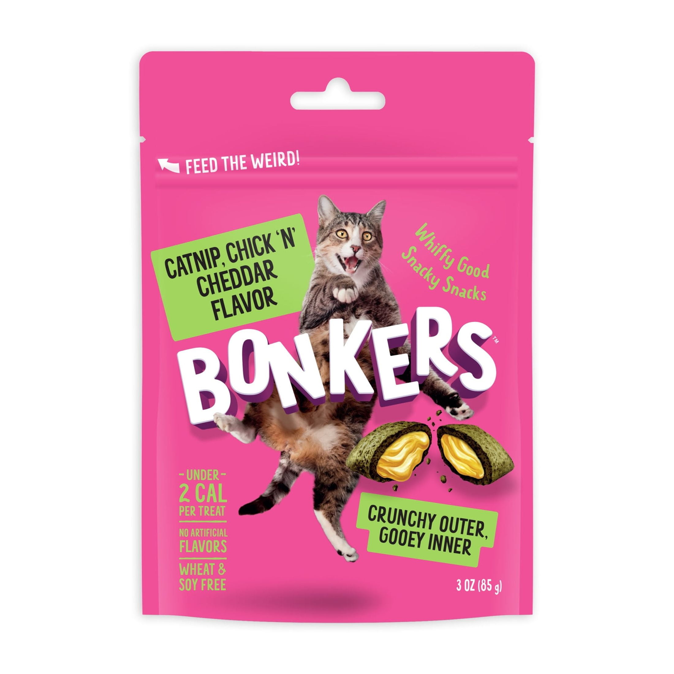Bonkers Crunchy & Soft Flavored Kitty Chicken Treats, Wheat & Soy Free ...
