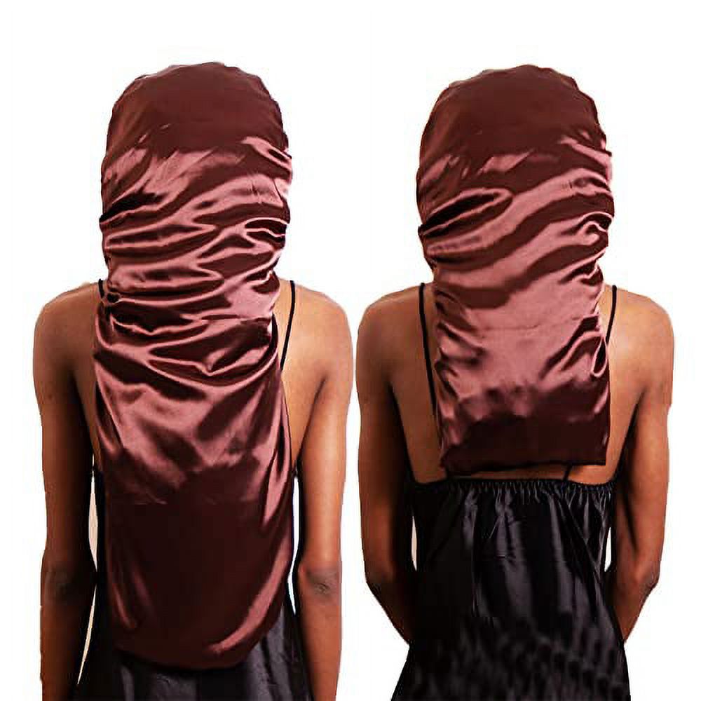 BONNET QUEEN Braid Bonnet Silk Bonnet Foldable Extra Long Wrap for ...