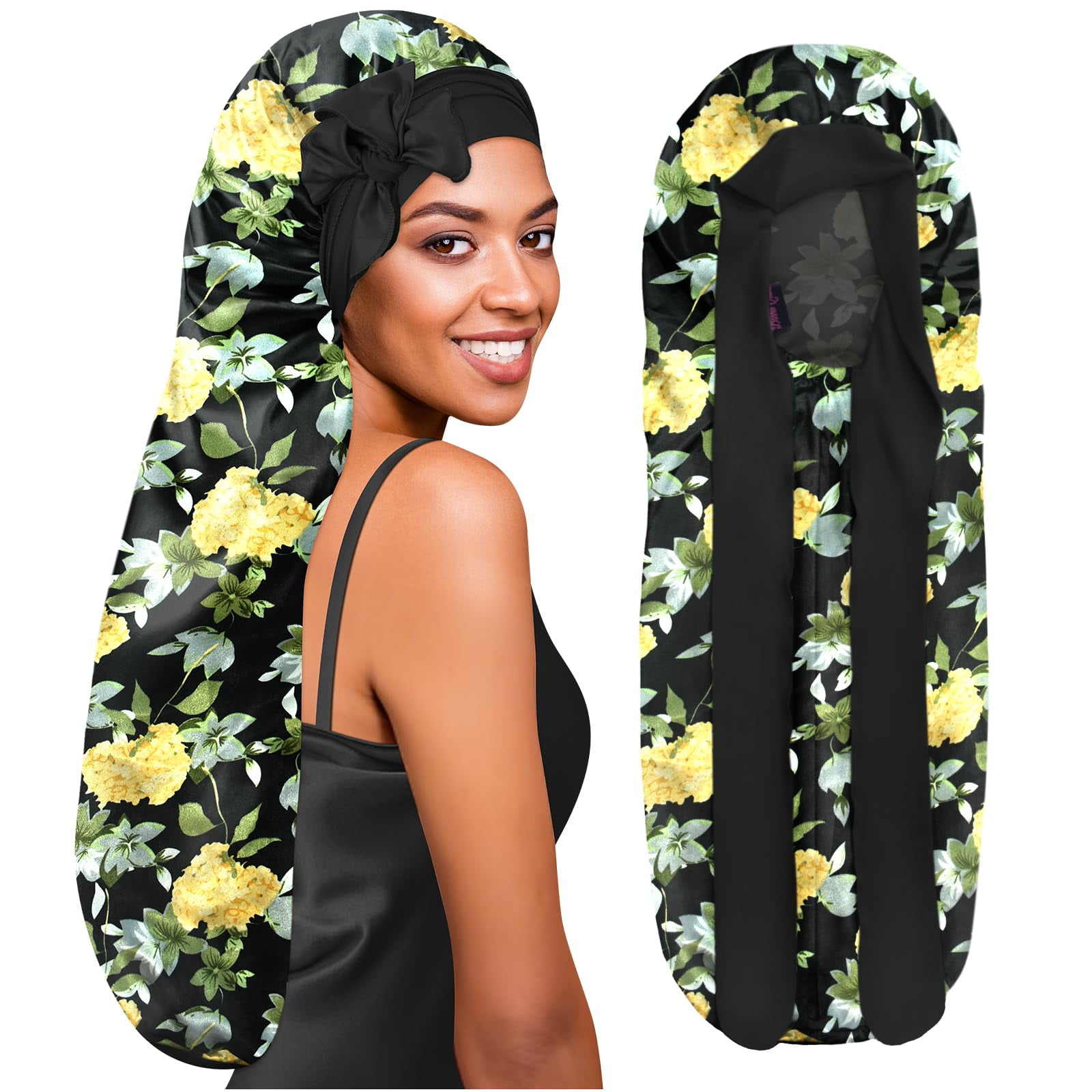 BONNET QUEEN Braid Bonnet Silk Bonnet Extra Long Bonnet for Braids ...