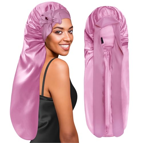 BONNET QUEEN Braid Bonnet Silk Bonnet Foldable Extra Long Bonnet for ...