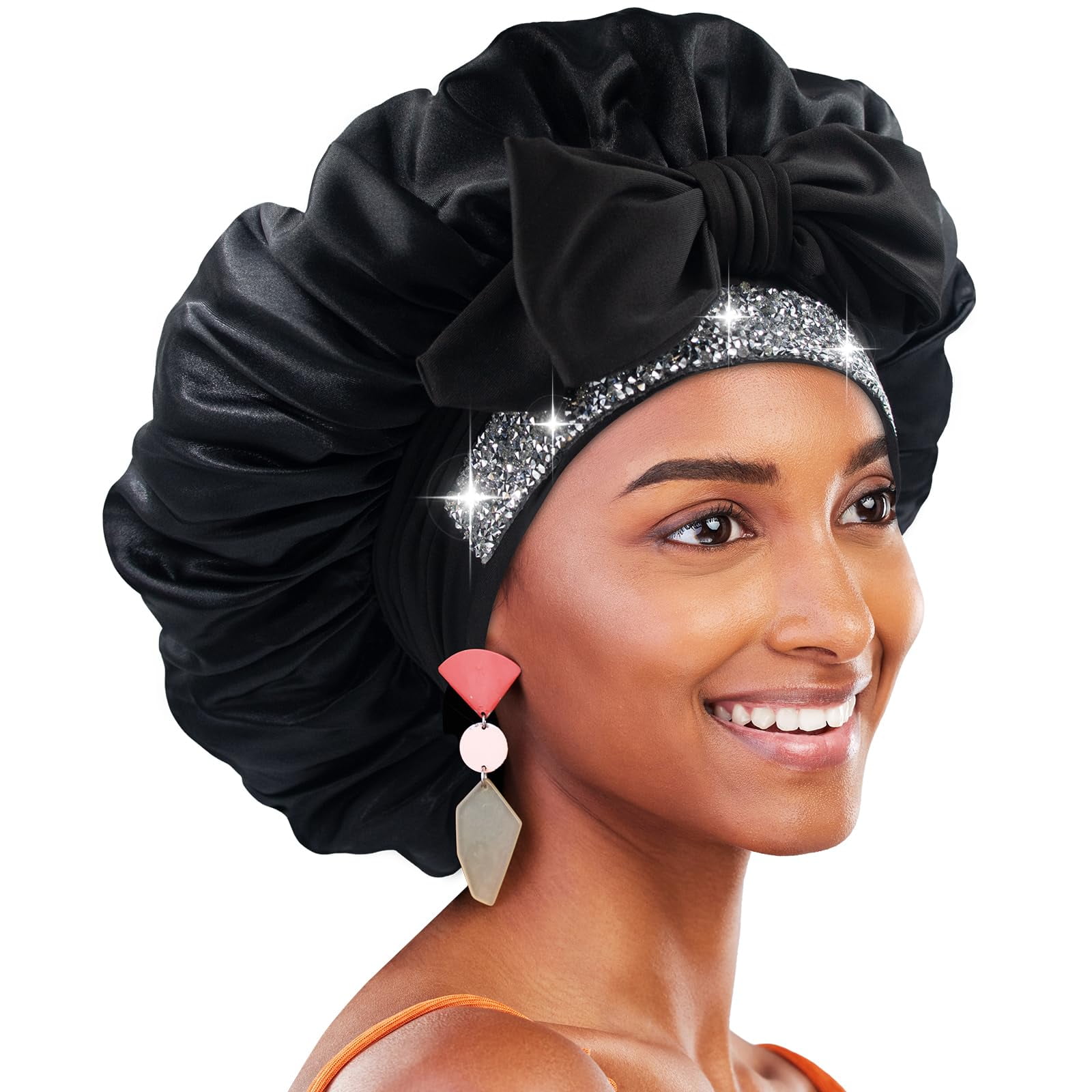 BONNET QUEEN Braid Bonnet Silk Bonnet Foldable Extra Long Bonnet for ...