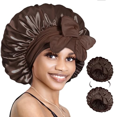 BONNET QUEEN Large Silk Bonnet for Sleeping Satin Bonnet Big Hair ...