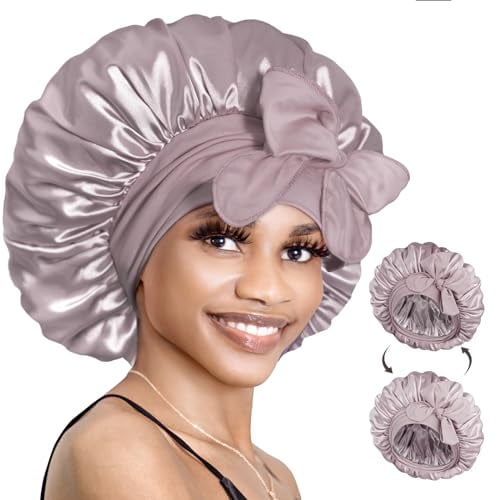 BONNET QUEEN Large Silk Bonnet for Sleeping Satin Bonnet Big Hair ...