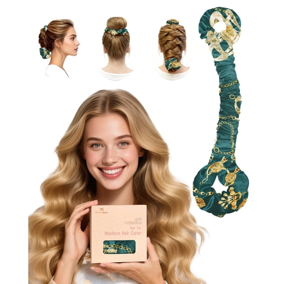 BONNET QUEEN Multi-function Satin Heatless Hair Curler & Hair Tie Non ...