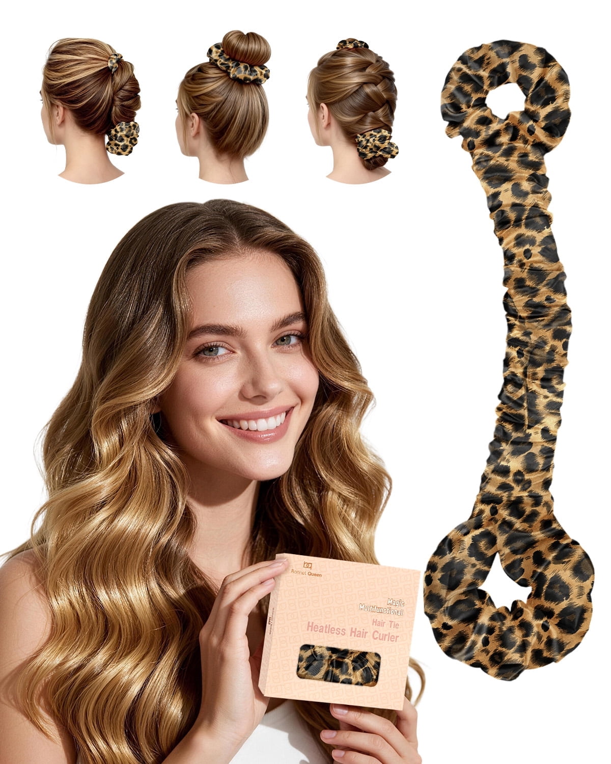 BONNET QUEEN Satin Heatless Hair Curler, Overnight Curls for Long Hair ...