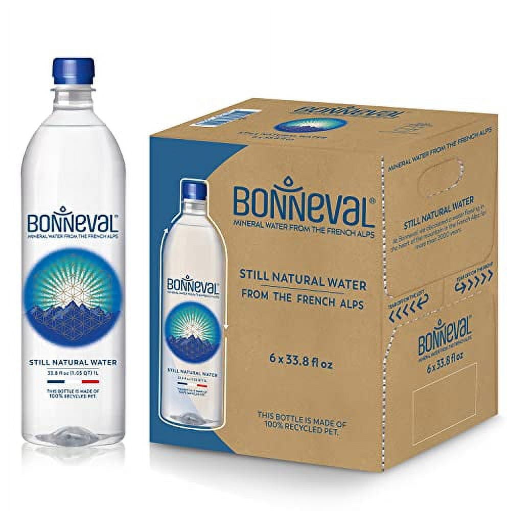 Bonneval Still Water Bottle, Natural Mineral Water, 33.8FL OZ, 6 Pack ...