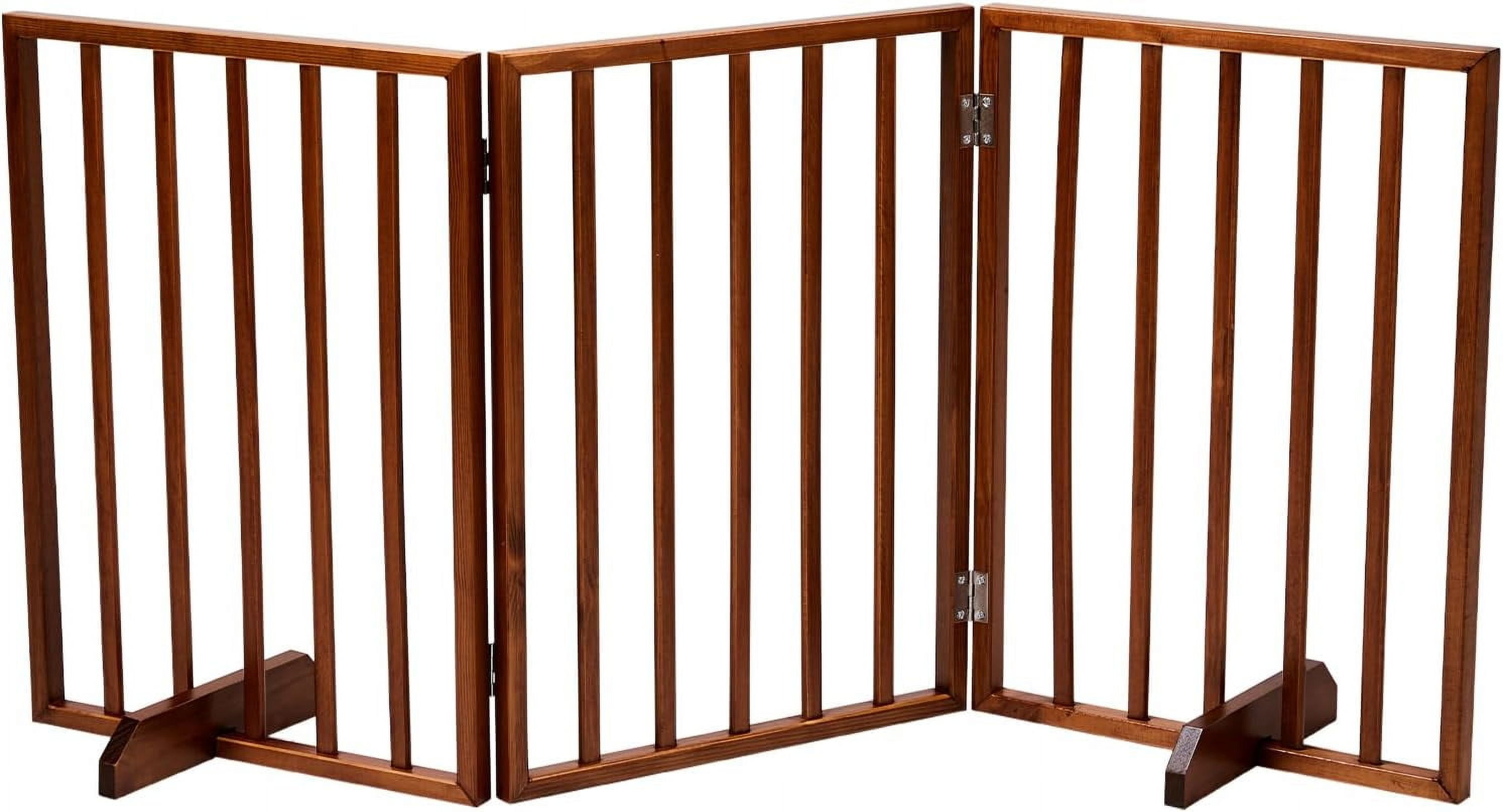 BONNLO Free Standing Dog Gate Indoor, Foldable Pet Gate for Dogs and ...