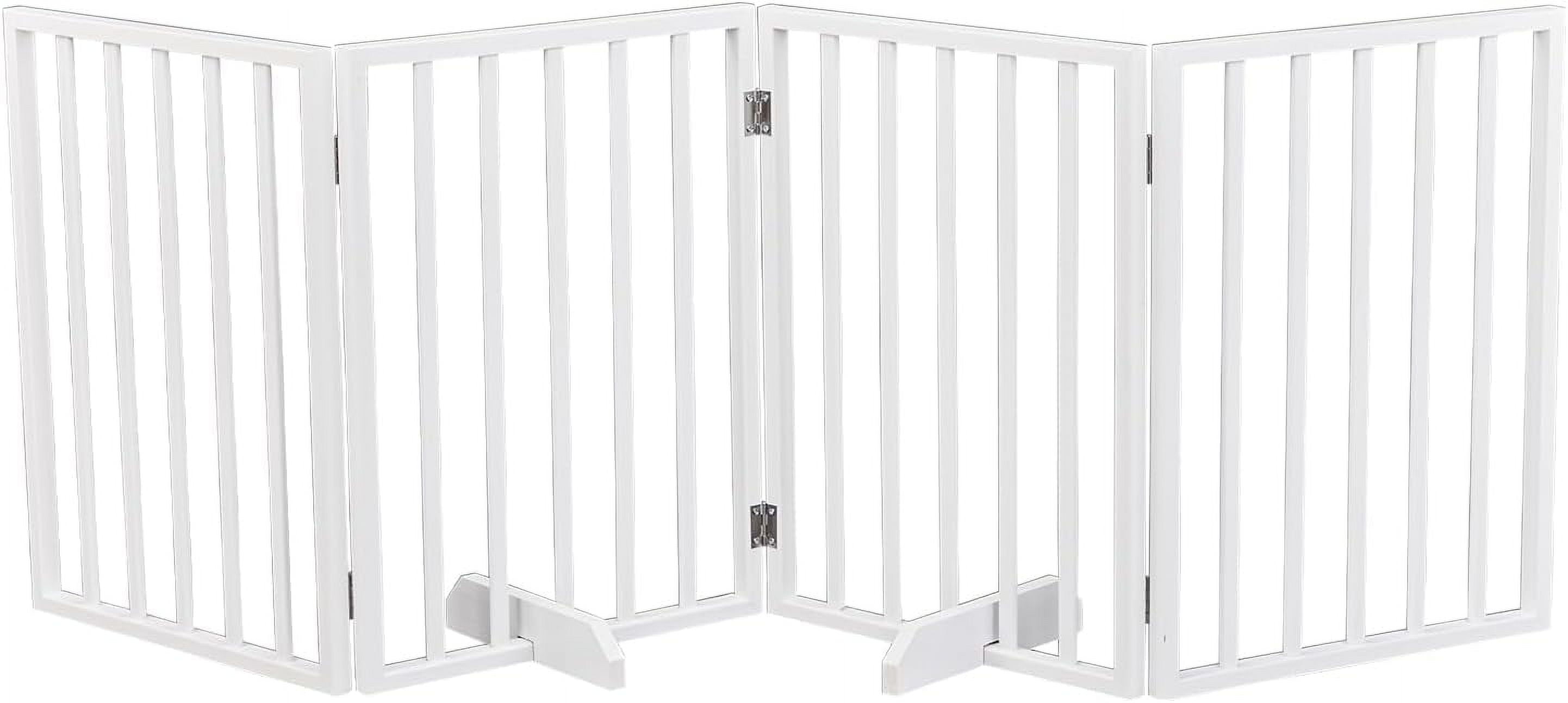 BONNLO Free Standing Dog Gate Indoor, Foldable Pet Gate for Dogs and ...