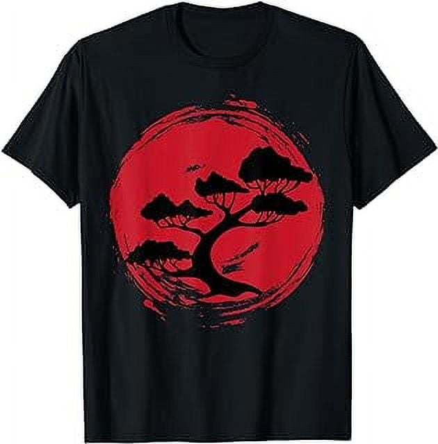BONSAI TREE Japanese Enso Calligraphy Circle T-Shirt - Walmart.com