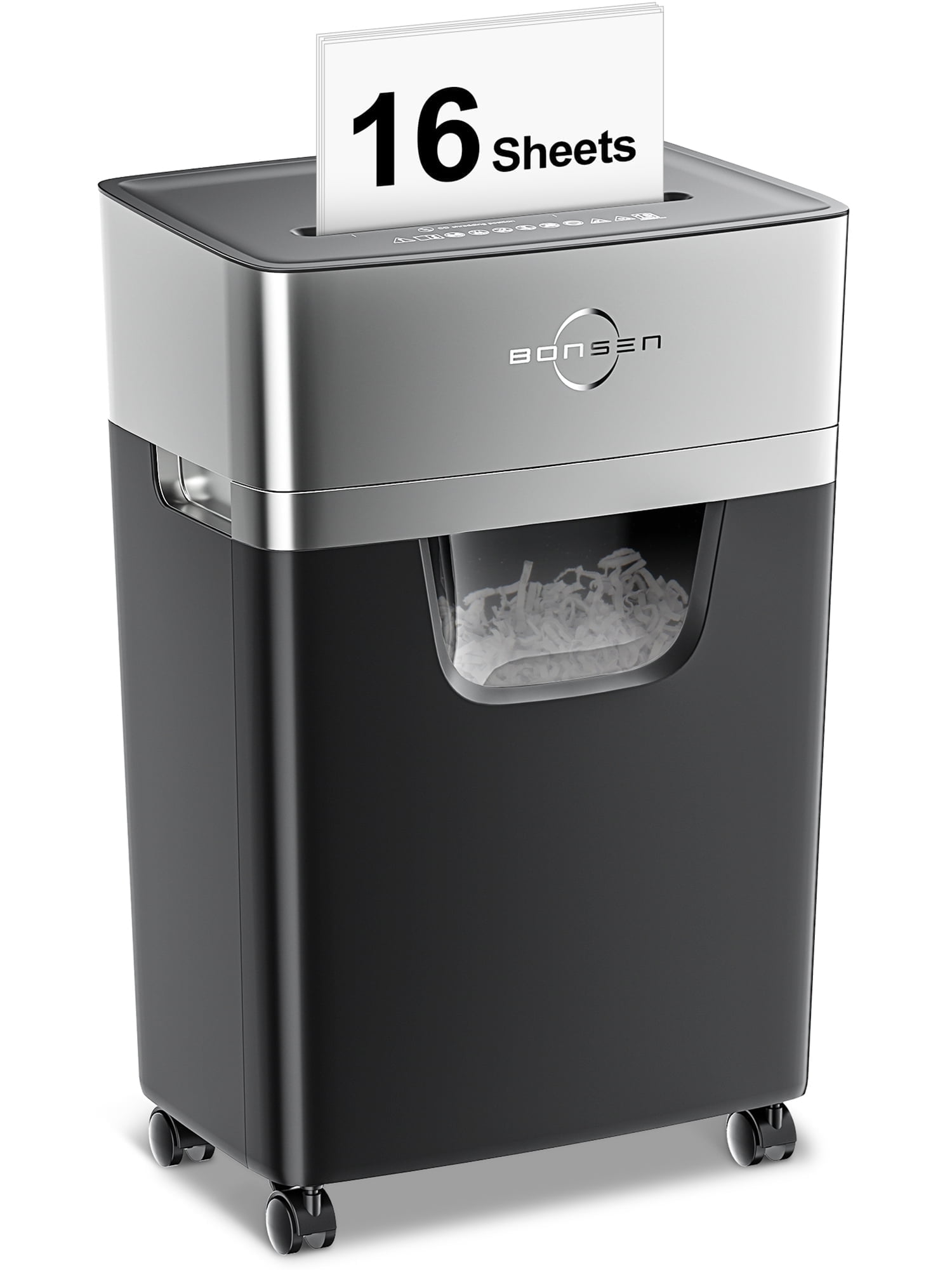 Bonsen High Capacity 16-Sheet Cross Cut Paper Shredder for Home Office ...