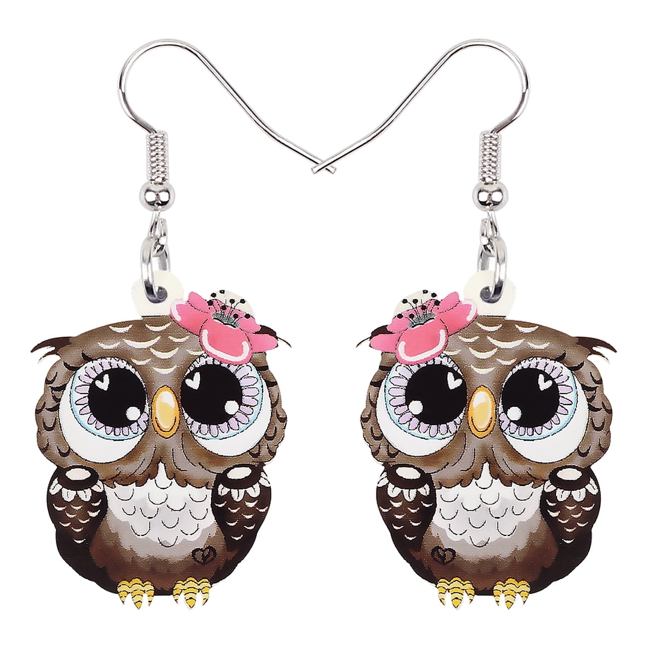 BONSNY Acrylic Dangle OWL Earrings Funny Birds Lovely Gift For Women ...