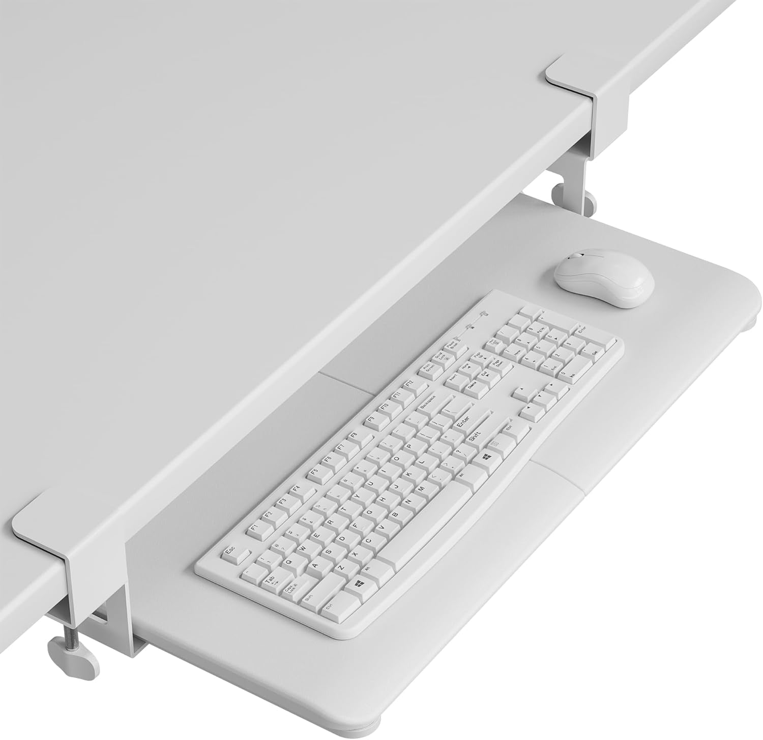 BONTEC KMT01 Under Desk Keyboard Tray, Pull-Out Keyboard & Mouse ...