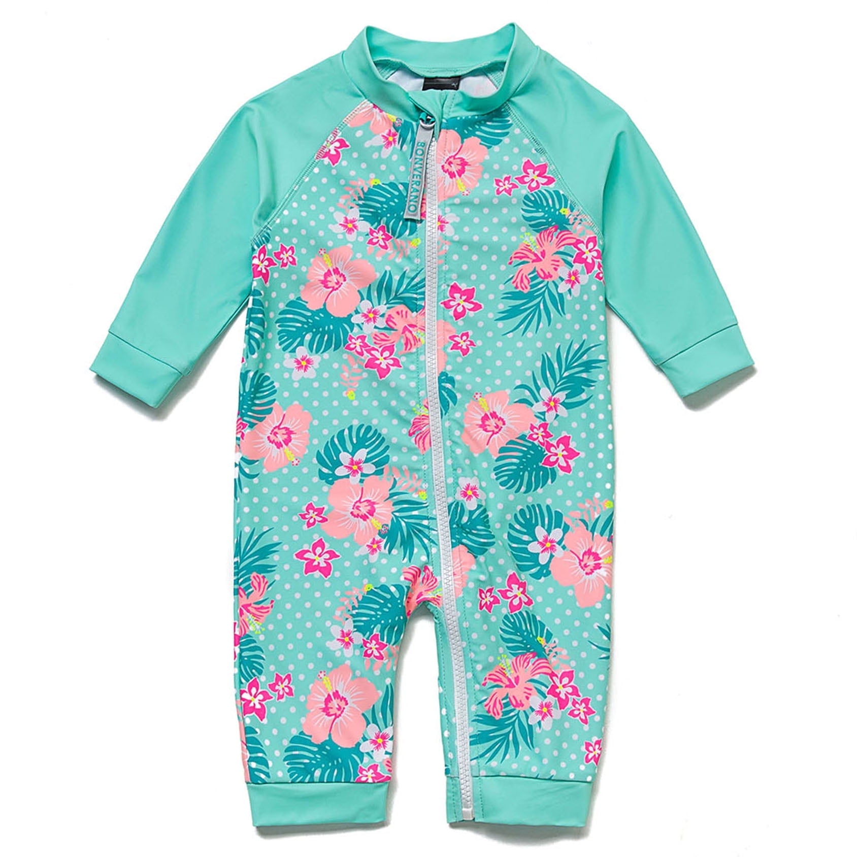 BONVERANO Baby Girls Swimsuit UPF 50+ Sun Protection, Full-Length ...