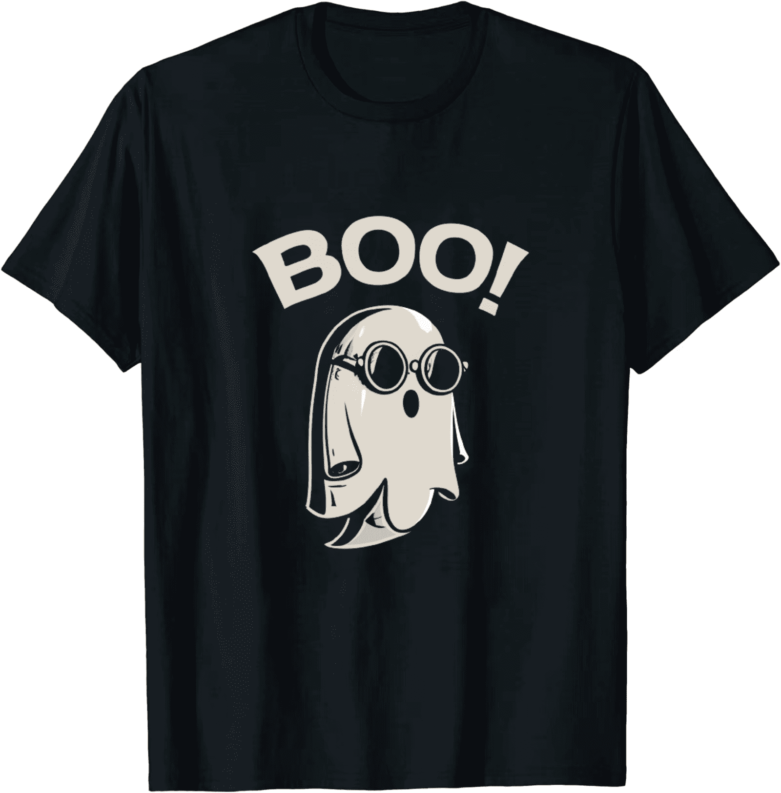 BOO! Cute Ghost Pattern T-shirt 3508039_black - Walmart.com