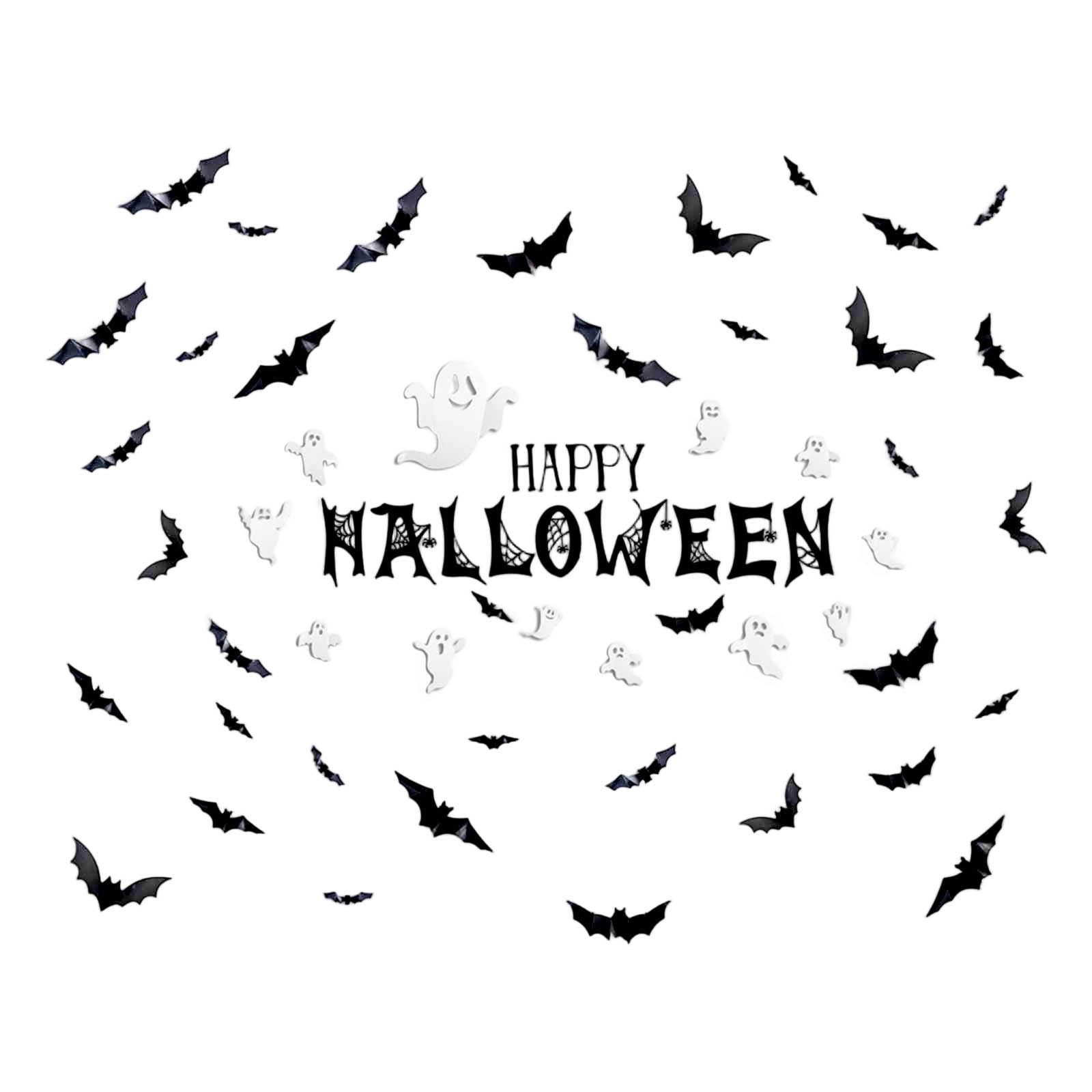 BOO HAPPY HALLOWEEN,Halloween Wall 3D Cute Stickers Window For ...