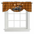 BOO Halloween Tie Up Valance Curtains for Windows, Kitchen Curtains ...