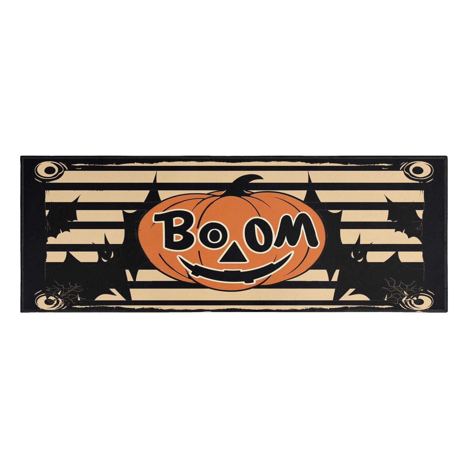 BOO Welcome Kitchen Rugs Fall Harvest Pumpkins Kitchen Mats Rugs Non ...