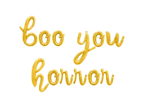 BOO YOU HORROR Cursive Letter Balloon Banner - DIY Halloween Party ...