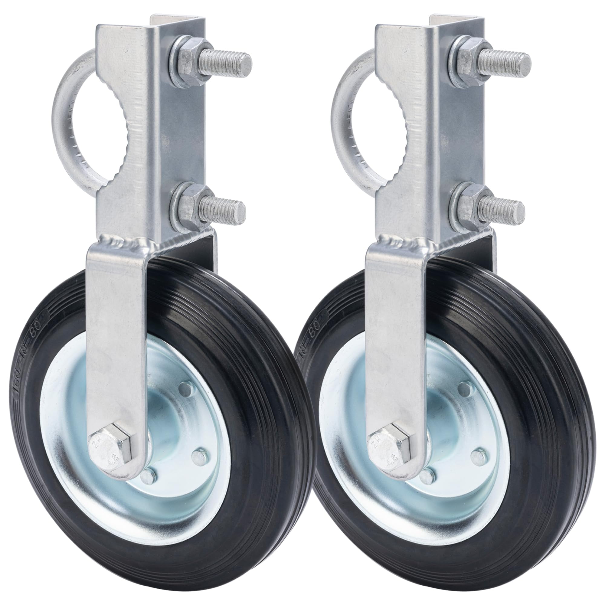 BOODVON Gate Wheel Gate Caster Kit with 1-5/8" Thru 2" Gate Frames, 6 ...