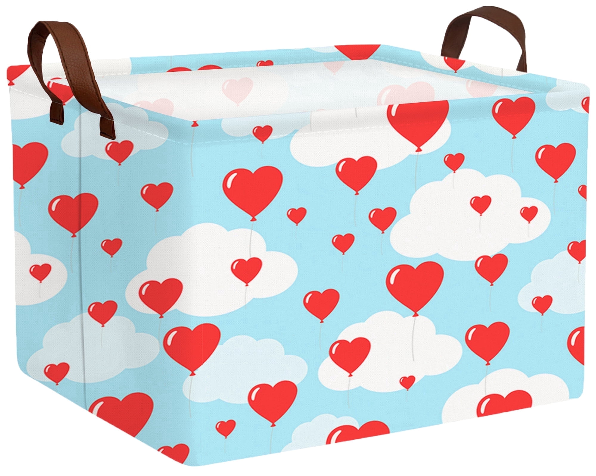BOOHIT Valentines Day Basket Empty Heart Gifts Basket Kid Storage Bins ...