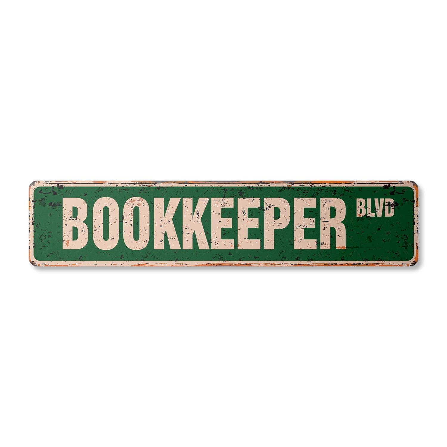BOOKEEPER Vintage Plastic Street Sign book keeper office management ...