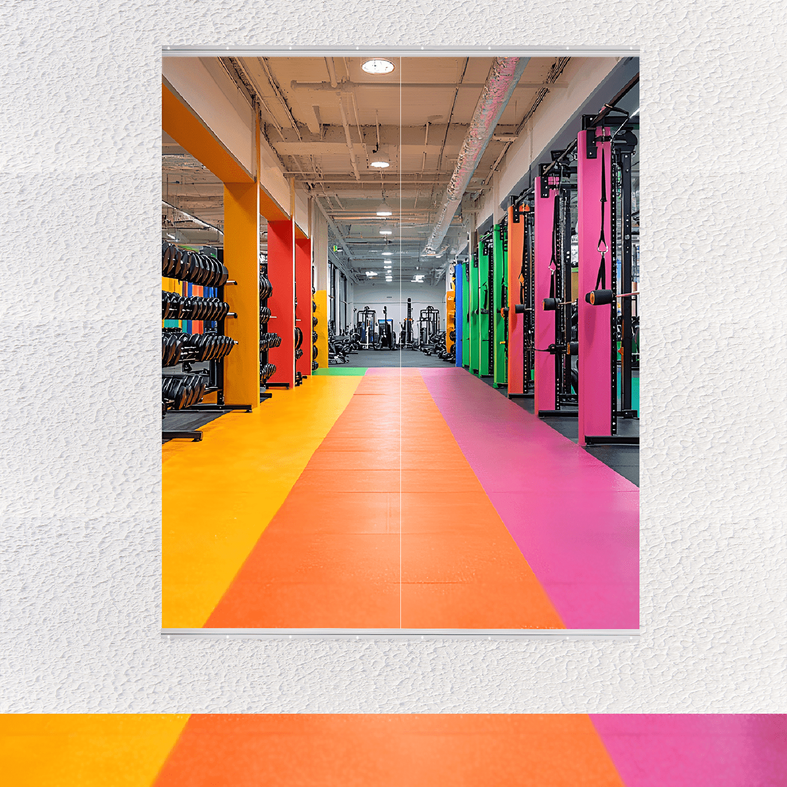 BOOLUU 2 PCS 56×16 Gym Mirror Full Body Mirror Frameless Large Exercise ...