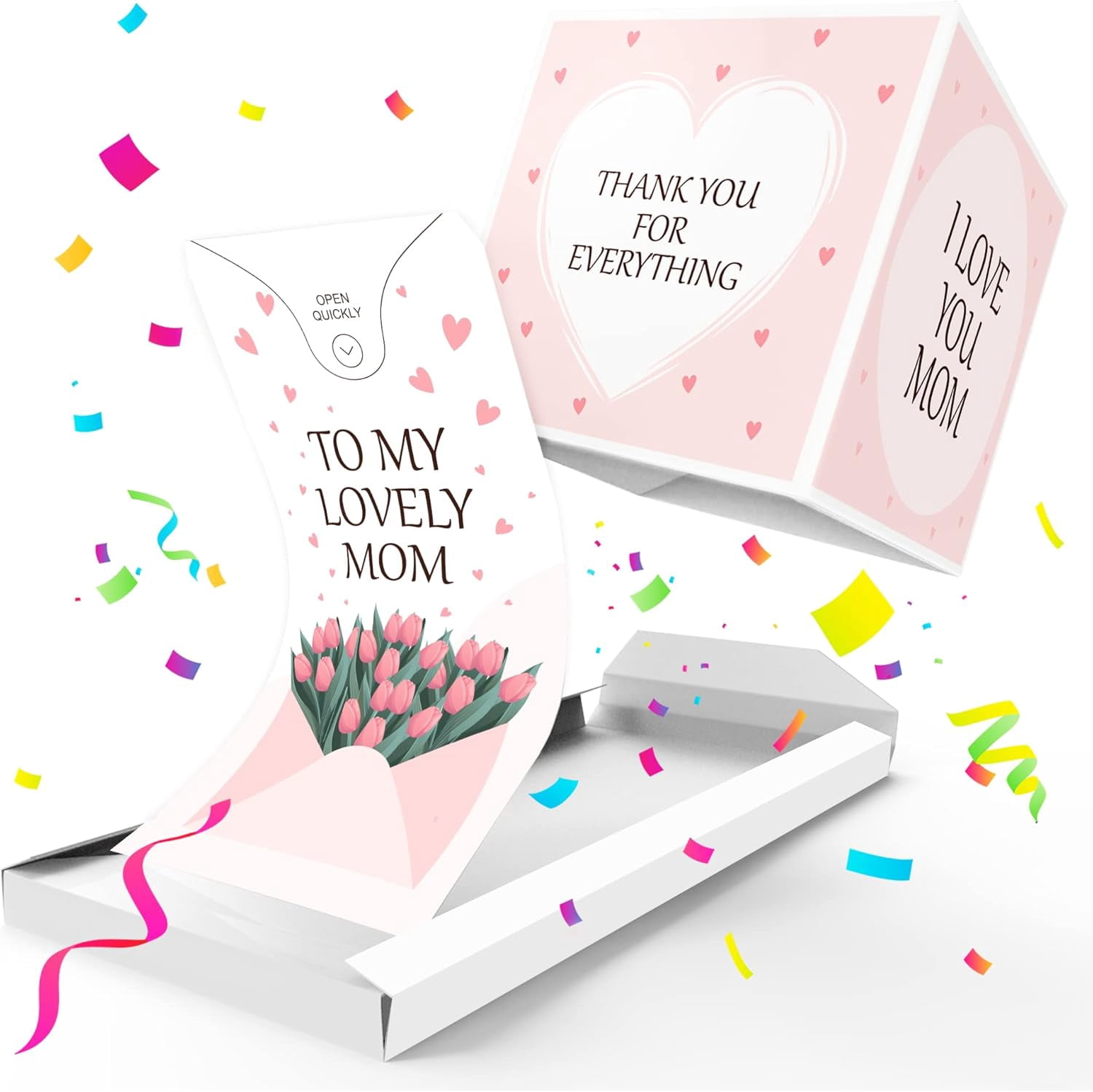 «BOOM» Exploding Confetti Mothers Day Card (Best Mom Ever) Funny ...