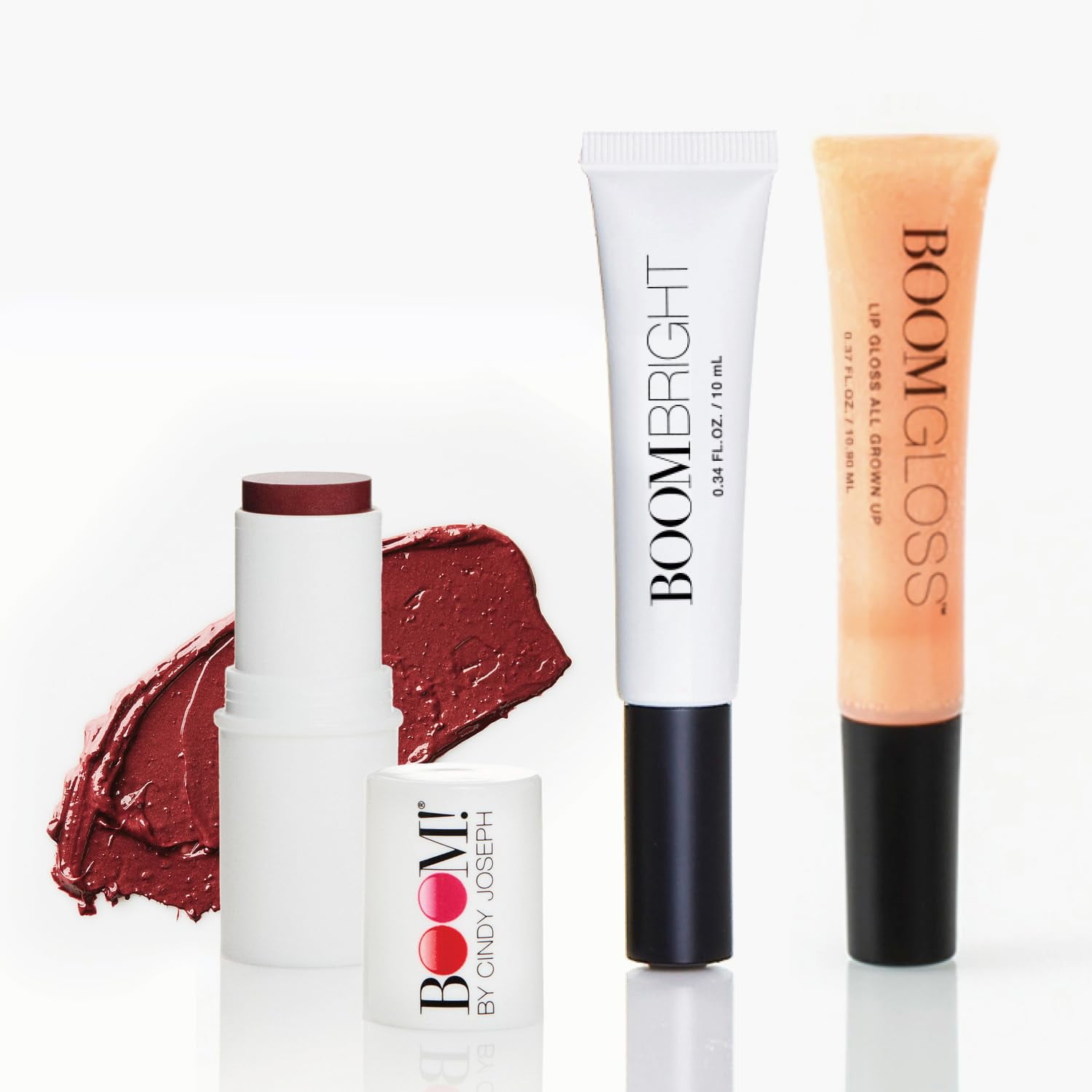 BOOM! by Cindy Joseph Radiant Beauty Bundle: Boomstick Berry Creamy Blush Stick and Lipstick ...