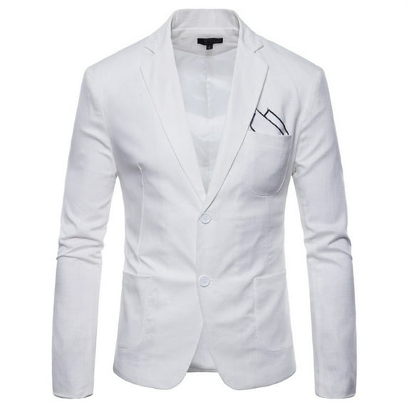 BOOMILK Blazers for Men Spring Summer New Fashion Suit Slim Fit Cotton ...