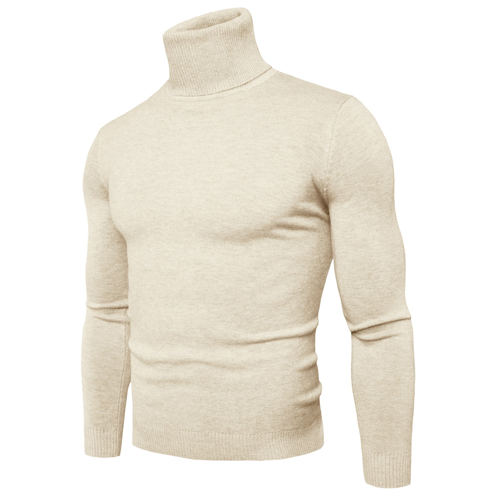 BOOMILK Sweaters for Men Fall Winter Solid Soft Turtleneck Sweater ...
