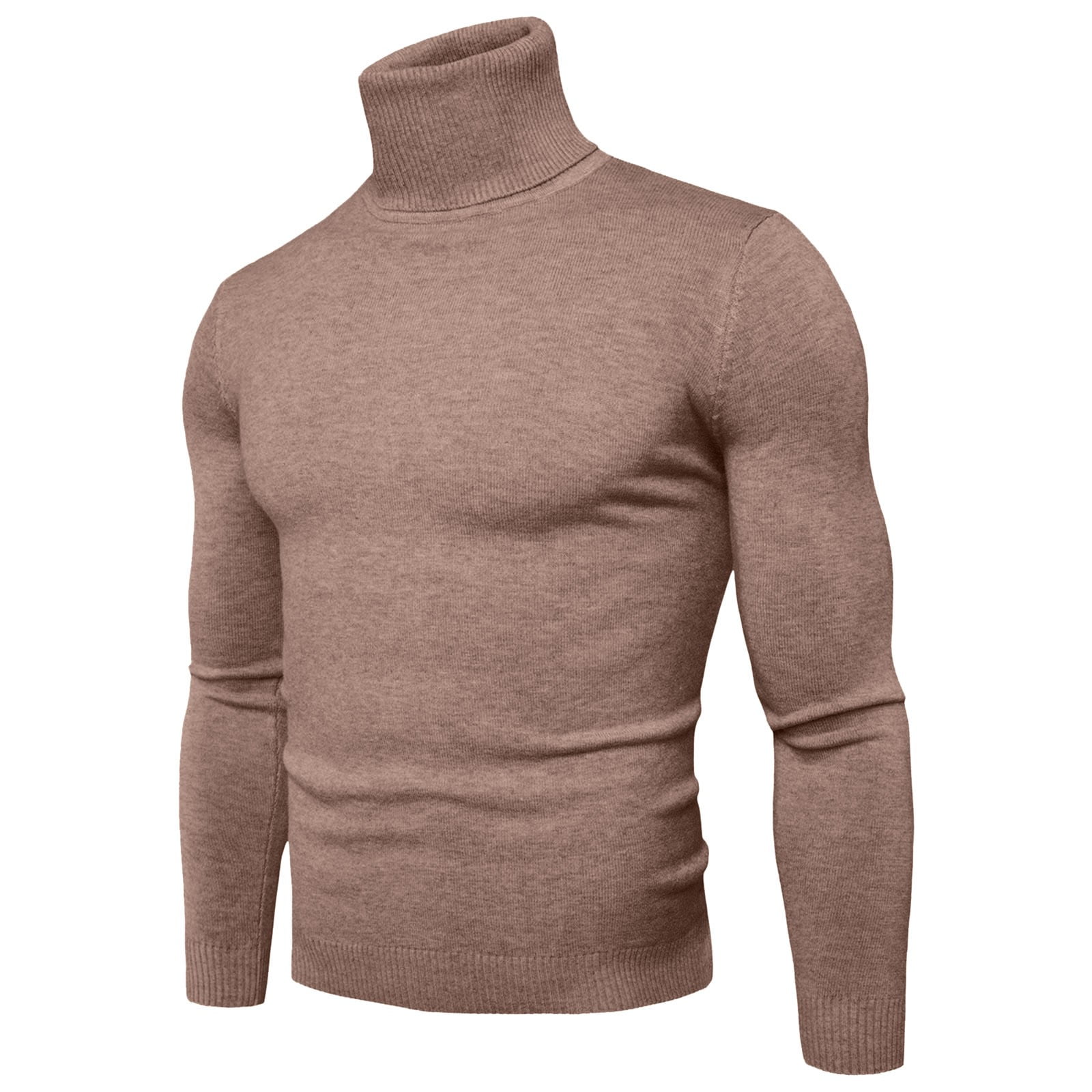BOOMILK Sweaters for Men Fall Winter Solid Soft Turtleneck Sweater ...