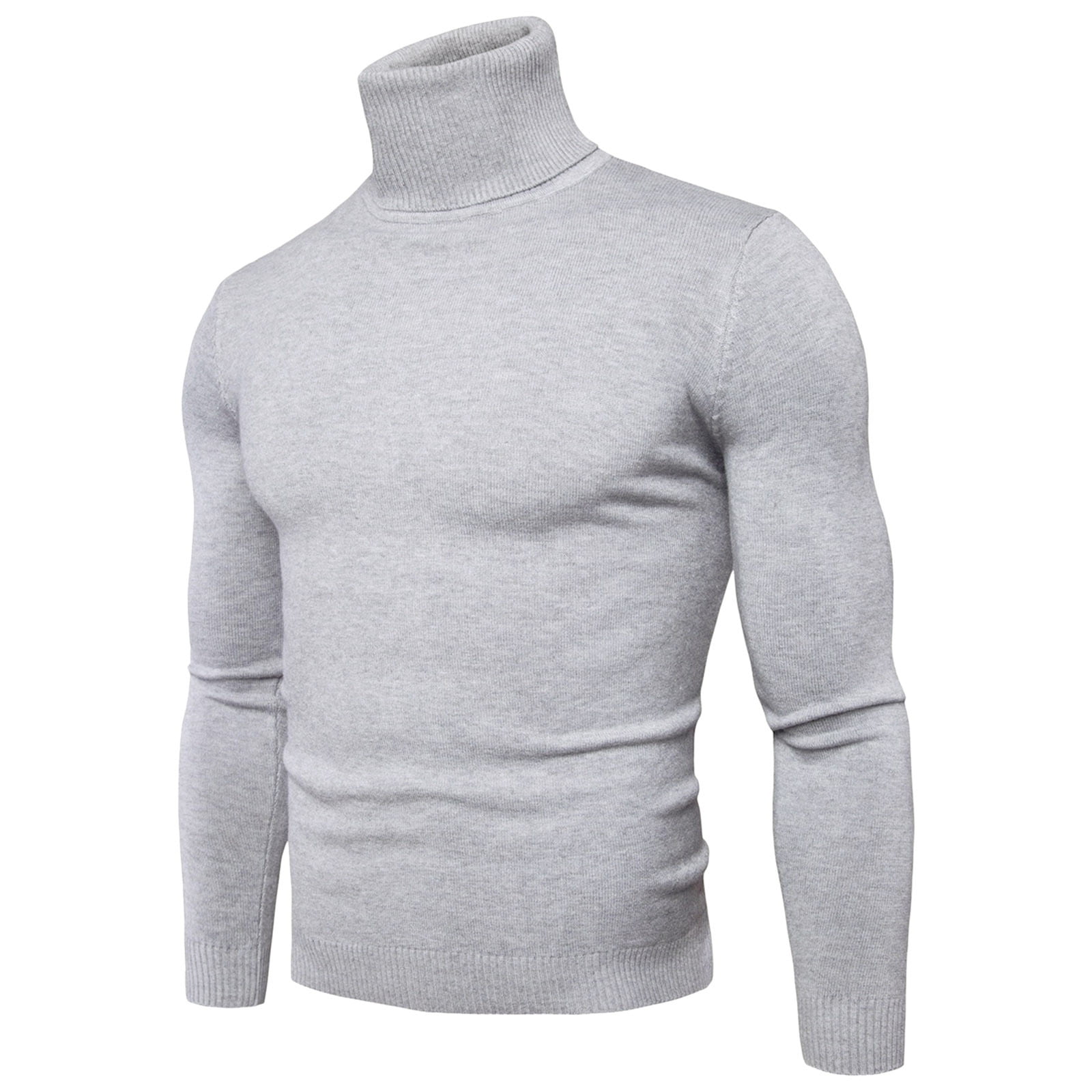 BOOMILK Sweaters for Men Fall Winter Solid Soft Turtleneck Sweater ...