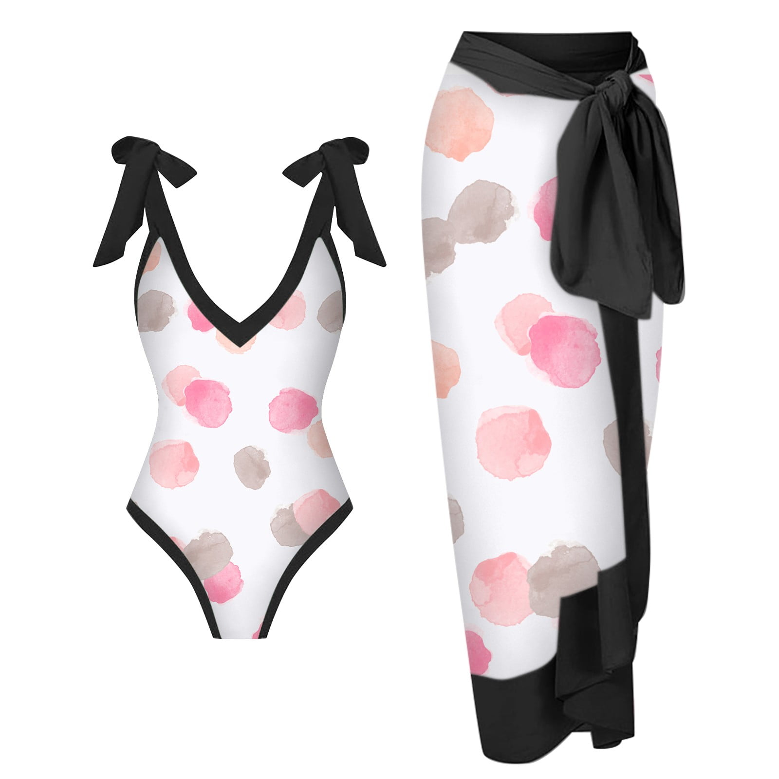 BOOMILK Womens Swimsuits, Women One Piece Swimsuit with Beach Cover up ...