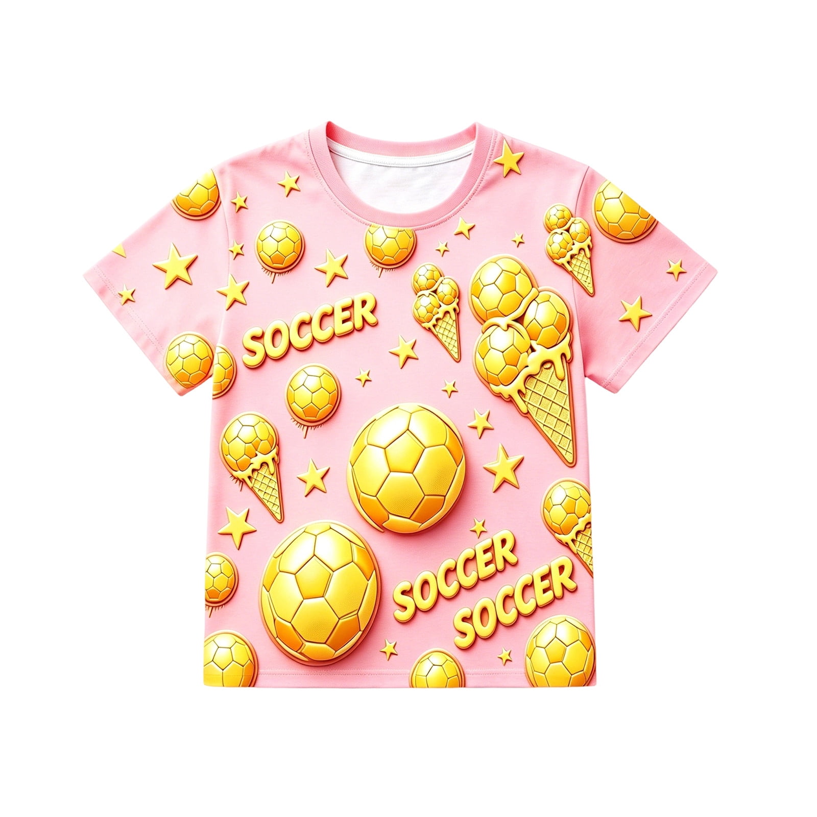 BOOMNY Baby Boys Short Sleeve T-Shirts Crew Neck Footballl Graphic Tee ...