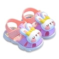 BOOMNY Baby Girl's Sandals Open Toe Flat Sandals for Kids Adjustable ...