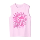 BOOMNY Baby Girls Hawaii Sleeveless T-Shirts Crew Neck Tropical Graphic ...