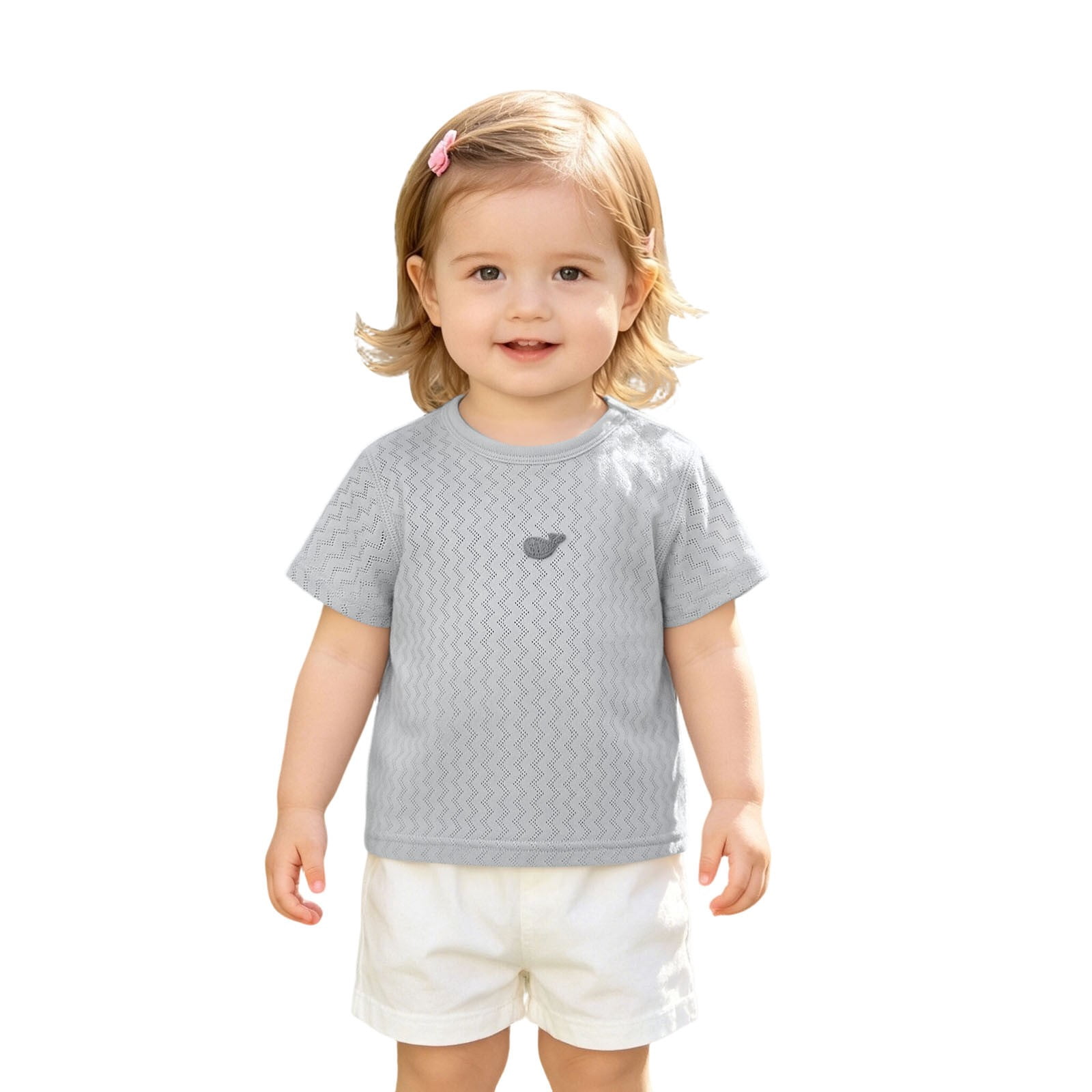 BOOMNY Baby Girls Short Sleeve Cotton T-Shirts Crew Neck Cartoon ...