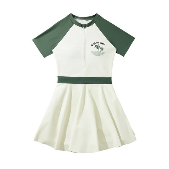 BOOMNY Baby Infant Girls 2 Peice Swimsuits Short Sleeve Bathing Suit ...